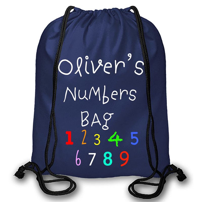 Busy Hands & Feet Personalised Teacher Numbers Feely Drawstring Bag ...