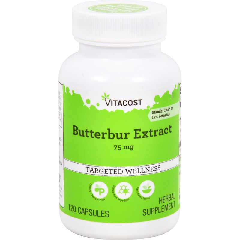 Vitacost Butterbur Extract - Standardized - 75 mg - 120 Capsules ...