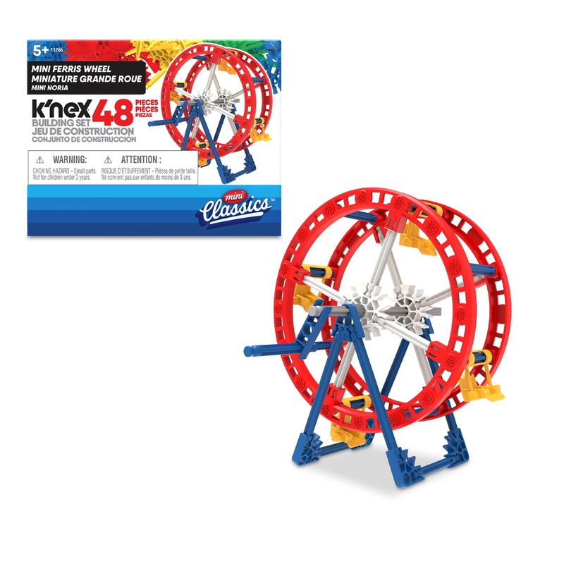 Basic Fun K'NEX Mini Ferris Wheel Building Set, 48 Pieces for Motion ...