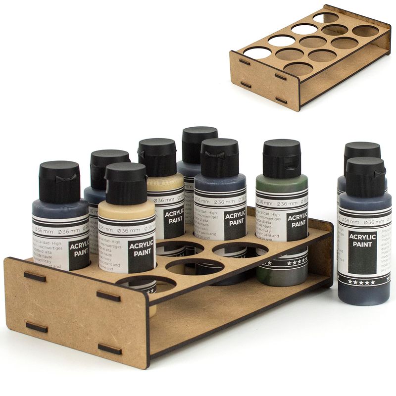 ProScale Vallejo Model Paint Rack Stand - Hobby Craft Organiser with 36 ...