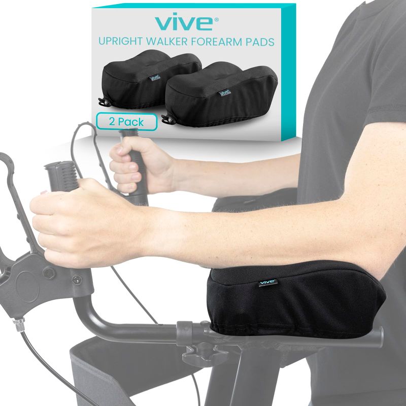Vive Upright Walker Forearm Pads For Seniors (2 Pcs) - Foam Lightweight ...