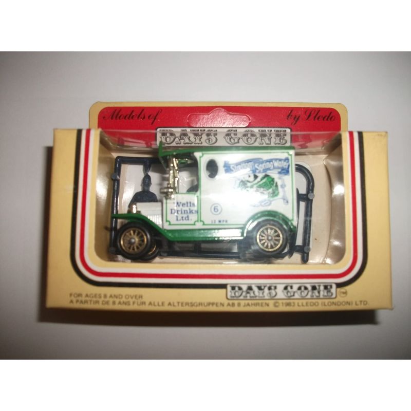 lledo days gone green and white stretton spring water van model ...