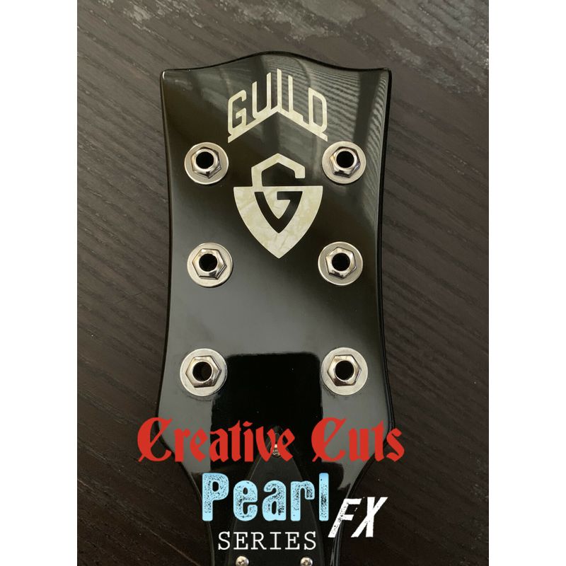 Guild G Shield logo Aged Pearl Guitar Headstock Logo Vinyl Sticker ...