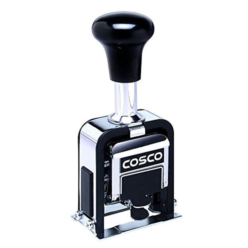 Cosco Automatic Numbering Machine, 6-Digits, 8 Modes, Black Ink (026138 ...