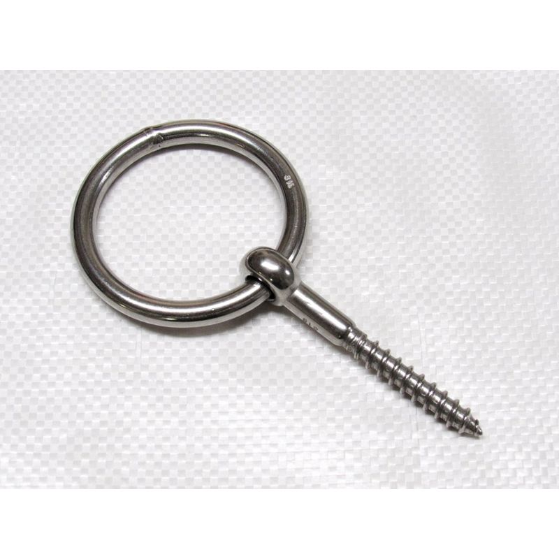 Ring Bolt Stainless Steel with Lag Thread 4MM (Wood Screw) - Online ...