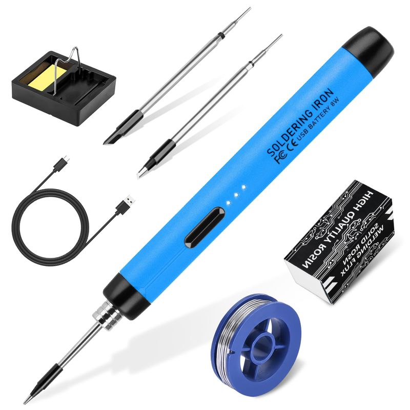 Cordless Soldering Iron Kit, USB Soldering Iron with 3 Temperature ...