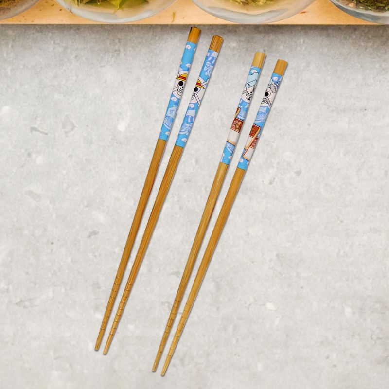 One Piece Brook Designs Set Of 2 Collectable Anime Bamboo Chopsticks 8. ...