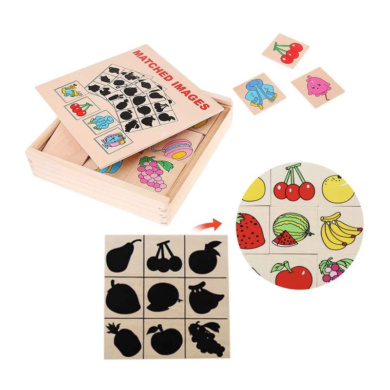 Mfumyy Montessori Shadow Matching Toys,Fruit Recognition Sorter Puzzle ...