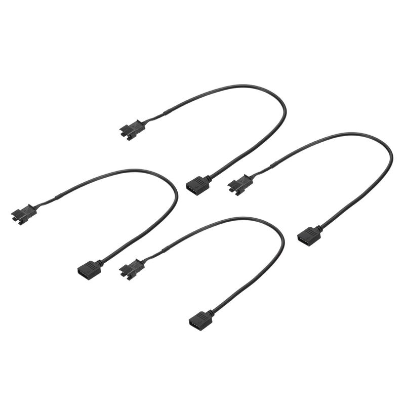 PATIKIL 12V 4 Pin to SM4P Male Splitter Cable, 4 Pcs PWM Fans RGB Power ...
