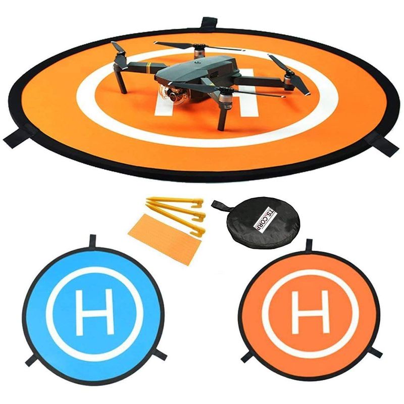 TS.CORP Landing Pad for Drones, 29.5 inches (75 cm), Heliport, Parking Part, Foldable, Rapid ...