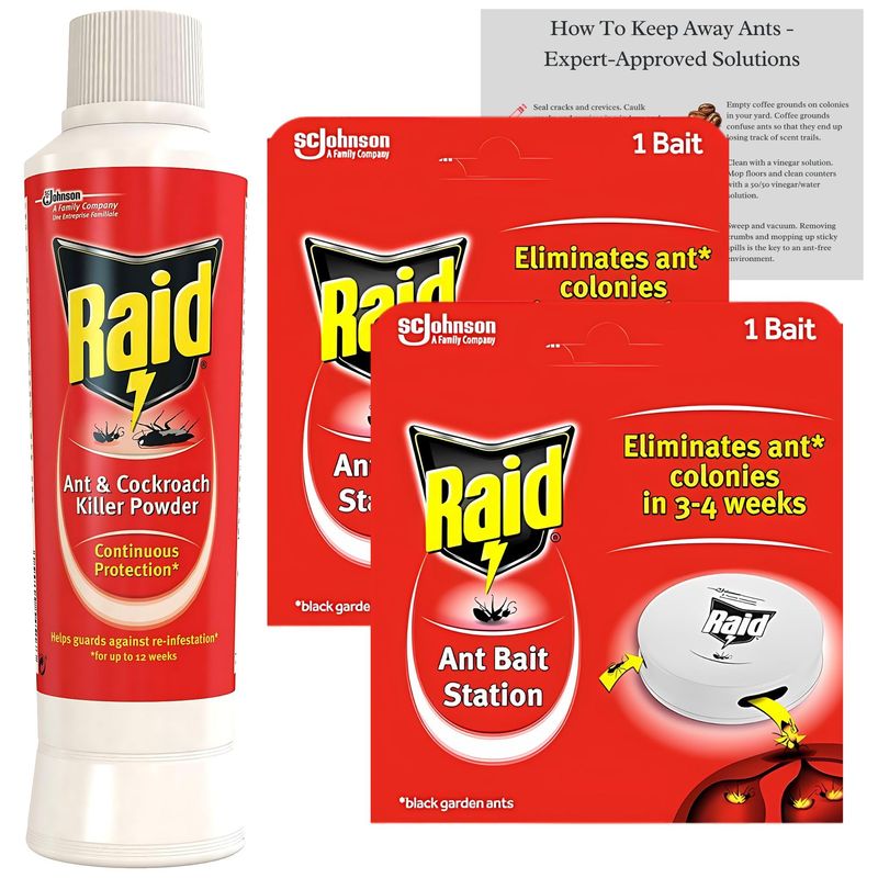 MK RETAIL Ant Killer Bundle With Raid Ant Killer Powder & Raid Ant Bait ...