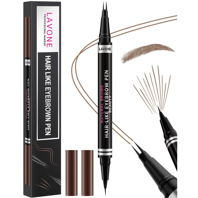 Eyebrow Pencil, 2-in-1 Waterproof Eyebrow Pen, with 2 Tip Microblading ...