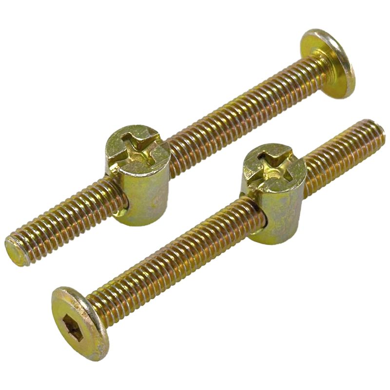 10-Set M6 Furniture Bolt and Nut Kit, Hex Socket Bed Bolts, Screws, and ...