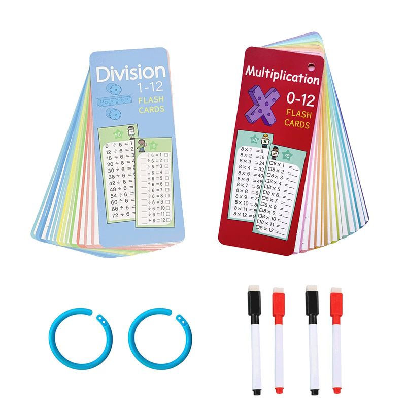 15 Pcs Times Tables Math Multiplication Flash Cards Learning+15 Pcs ...