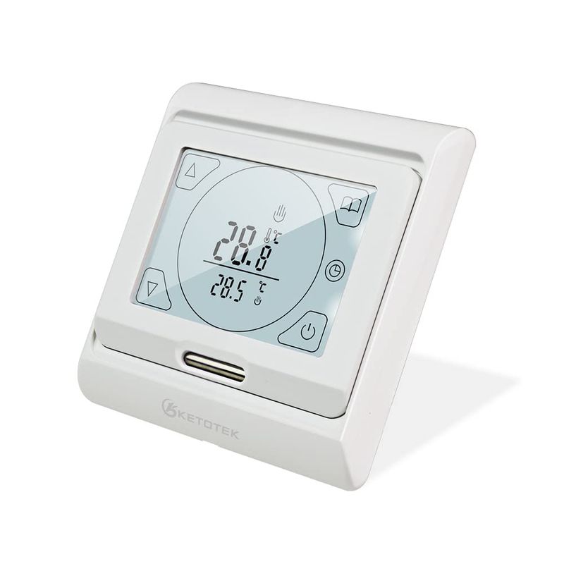 KETOTEK Programmable Digital Thermostat for Water Underfloor Heating 3A ...