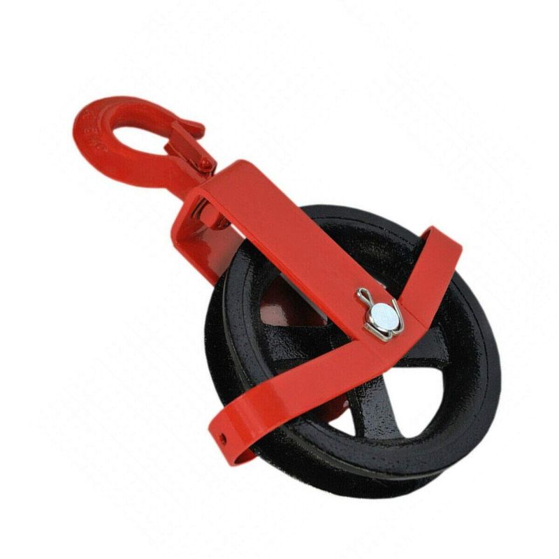 Gin Wheel 150mm with a Hook Scaffolding Pulley Block Lifting Crane ...