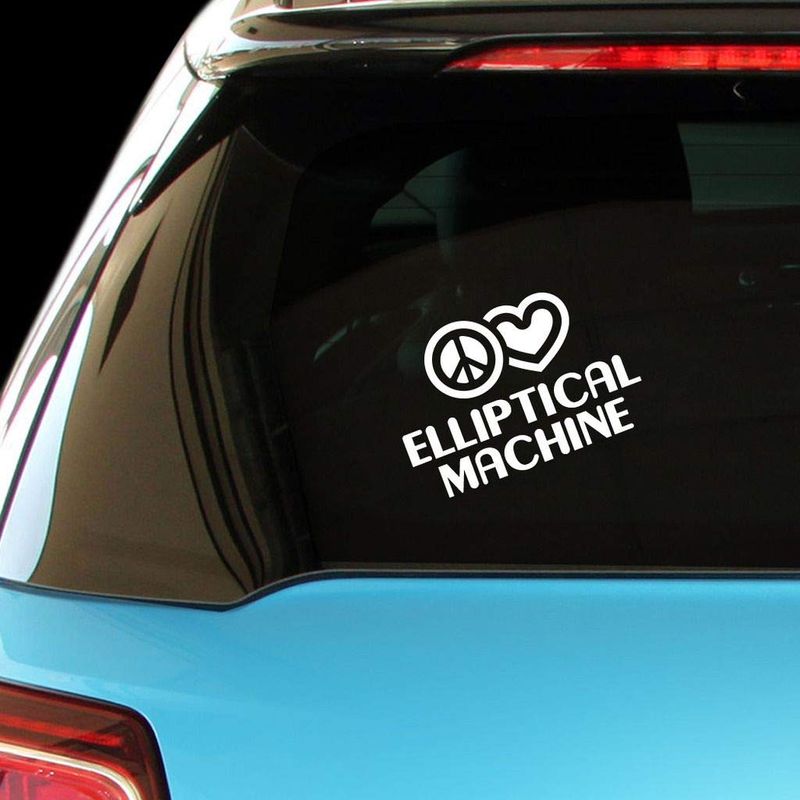 PressFans - Peace Love Elliptical Machine Sport Car Laptop Sticker ...