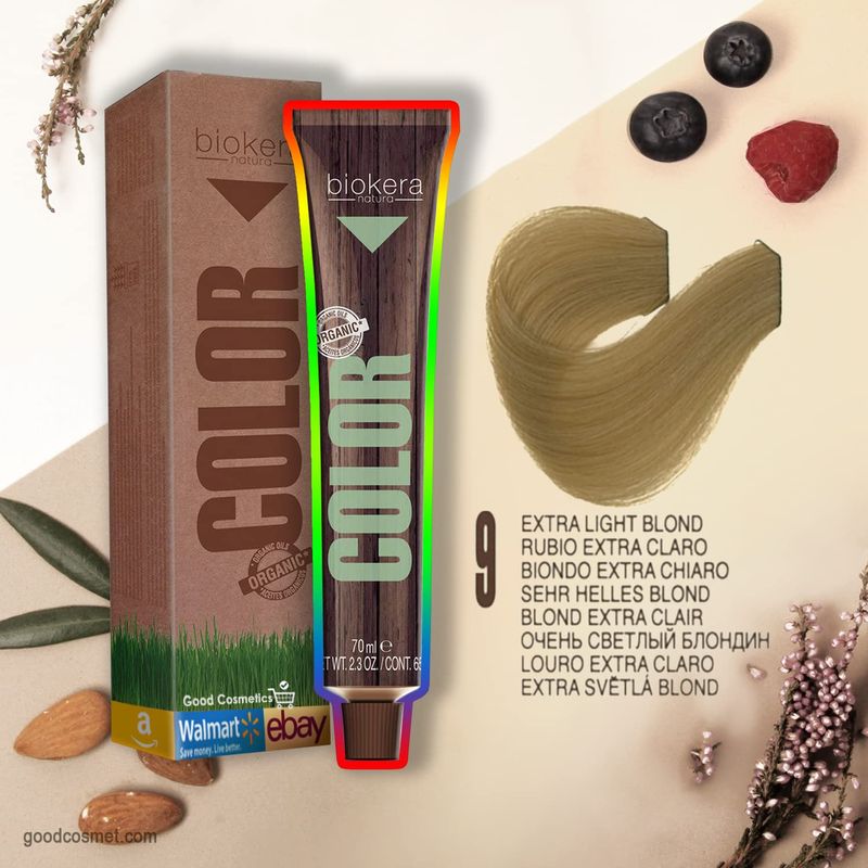 Natural Organic Hair Color Dye PERMANENT by Salerm Biokera (25 mins) (9 ...