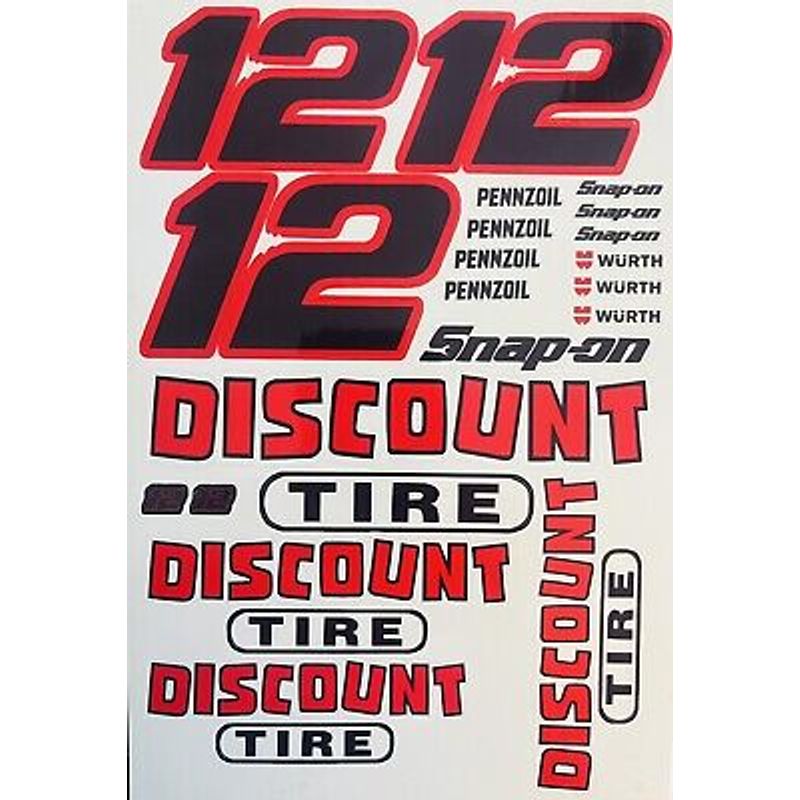 1/10 Scale R/C Racing Vinyl Decal/Sticker Sheet W/ Sponsor Sticker Dis ...