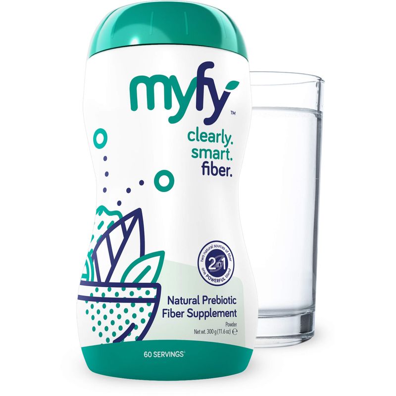 MyFy Natural Prebiotic Fiber Supplement Powder - Clear, Soluble, Daily Digestive Support for Gut ...