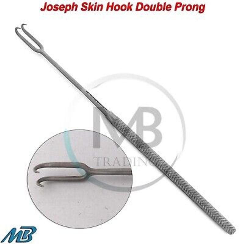 Joseph Skin Hook Double Sharp Prong 17 cm Retractor Plastic Surgical ...