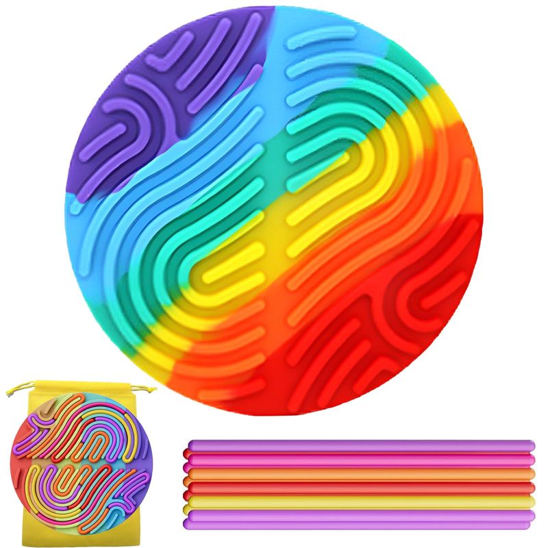 Sensory Activity Board, Fidget Toys, Silicone Sensory Toys for Relieve ...