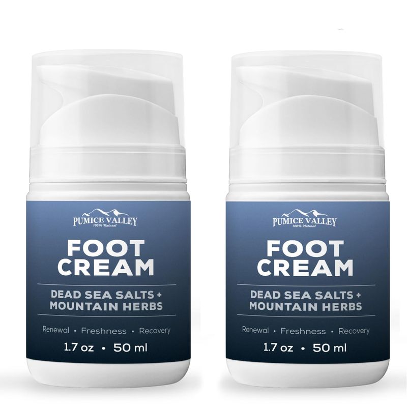 Pumice Valley 2 Pack Foot Cream for Dry Cracked Feet and Heels ...
