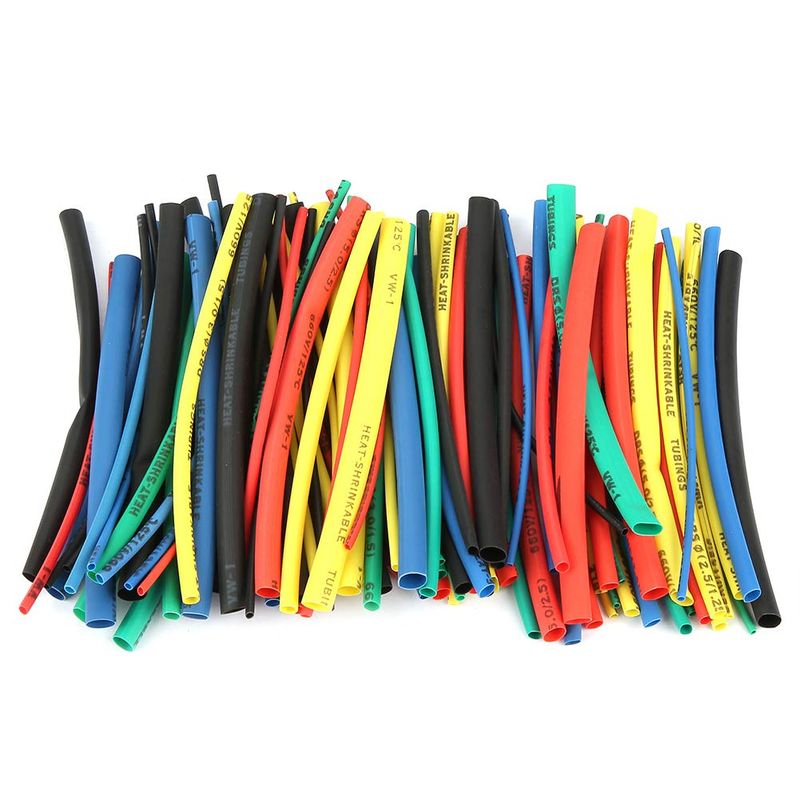 100pcs XLPE Heat Shrink Electrical Wire Cable Insulated Sleeving Wrap ...