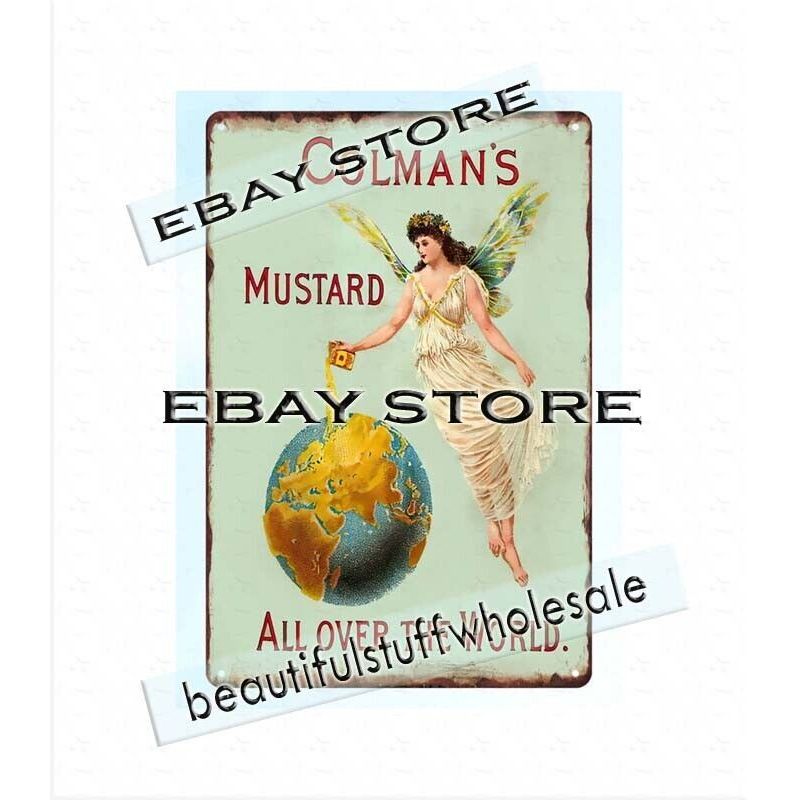 pub studio Colman's Mustard all over the world metal tin sign - Online ...