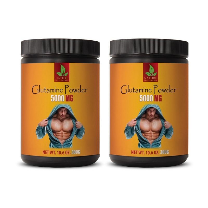 Workout powder - GLUTAMINE POWDER 5000mg - energy supplement - 2 Cans ...