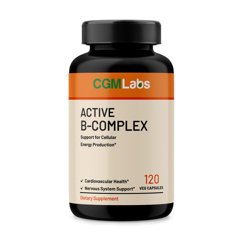 Vitamin B Complex - Active B1, B2, B3, B6, B12, Thiamine, Riboflavin, Niacin, Folate, Biotin ...