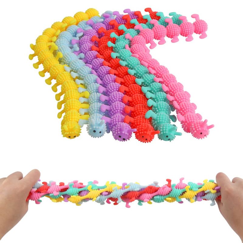 VEYLIN Stretchy Fidget Toys, 6 Pack Sensory Fidget Stress Relief String ...