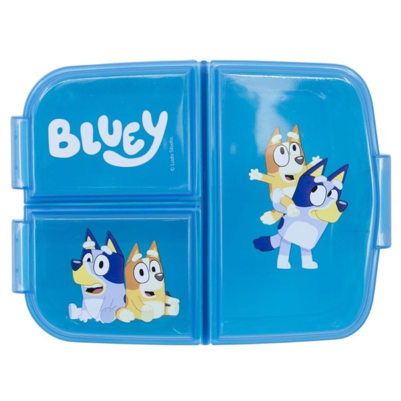 OM SUPPLIES Bluey Reusable Sandwich Lunch Box 3 Multi Compartment Kids ...