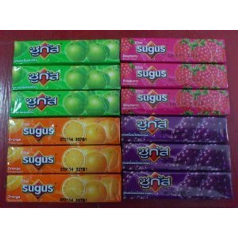 12 Sugus Chewy Candy Candies Bar Mix Flavor Orange Raspberry, Green ...
