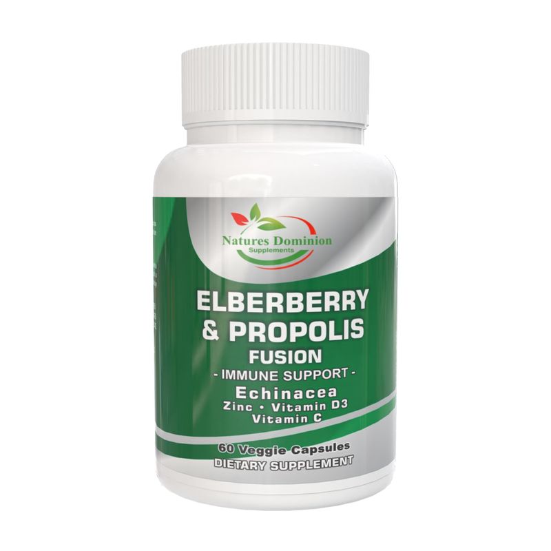 Propolis Extract Organic Elderberry with Echinacea, Vitamin D3, Vitamin ...