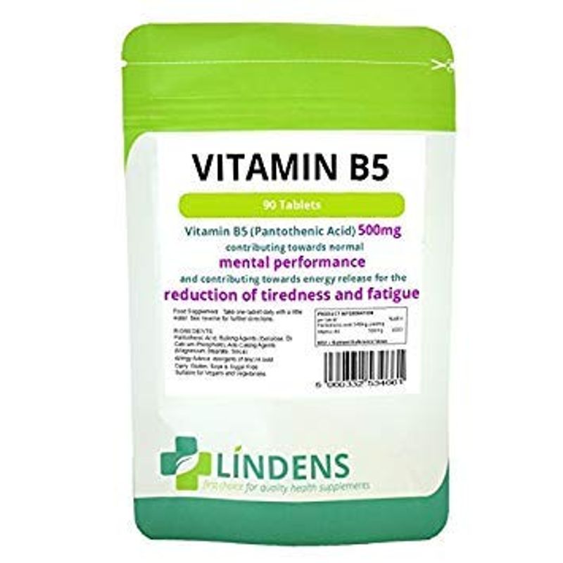 Vitamin B-5 500mg 1-a-Day 2-Pack 180 Tablets Pantothenic Acid B5 Brain ...