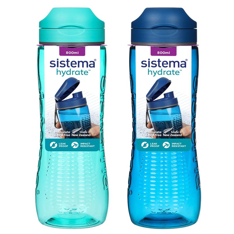 Sistema Active Sports Water Bottles | 800 ml | Leakproof Kids Water ...