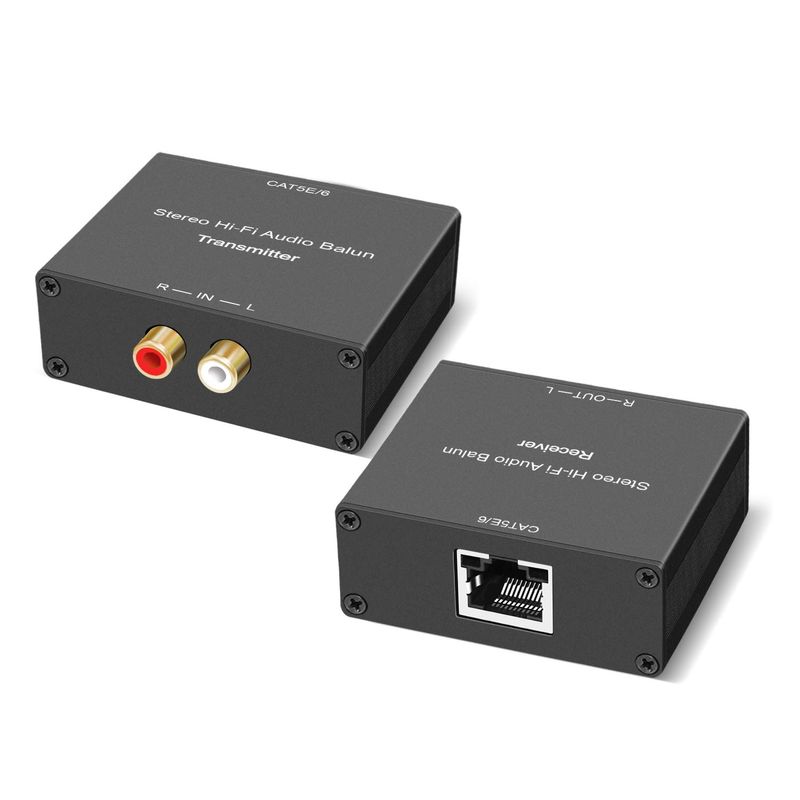 Hi-Fi Audio Balun, 1 Pair Stereo RCA to Stereo RCA Audio Extender ...