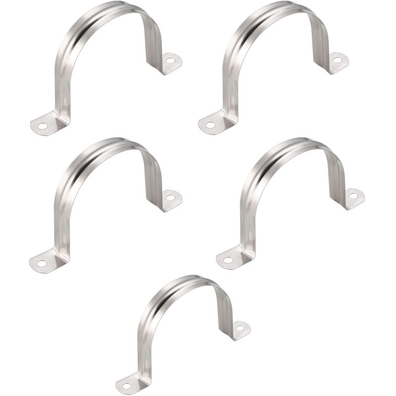 TOP-VIGOR 5Pcs 70mm(2.8") Rigid Pipe Strap, 2 Holes 304 Stainless Steel ...