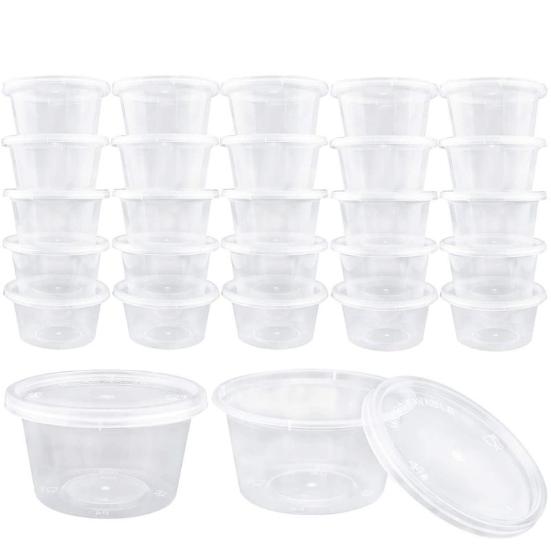 Augshy 40 Pcs Slime Storage Containers,4Oz Big Size Clear Plastic Foam ...