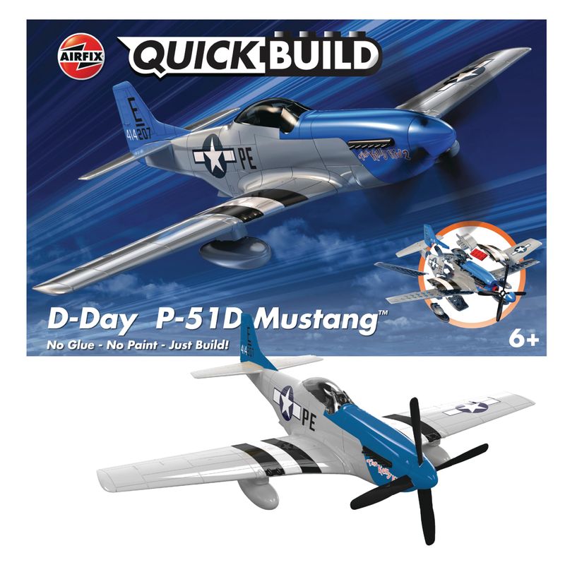 Airfix QUICKBUILD Model Aircraft Kits - J6046 D-Day P-51D Mustang Model ...