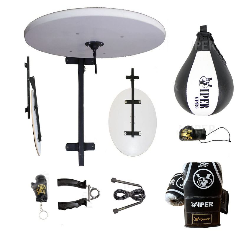 Speed Ball Set Adjustable Folding Platform Boxing Gloves Full Size Gym ...