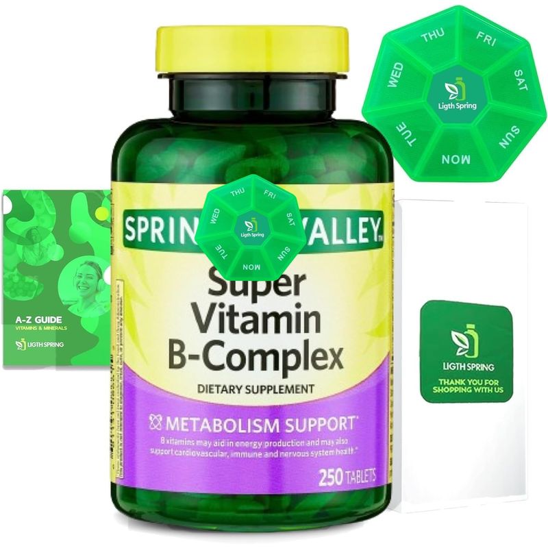 Super Vitamin B-Complex Tablets 250 + Spring Super Vitamin B-Complex ...