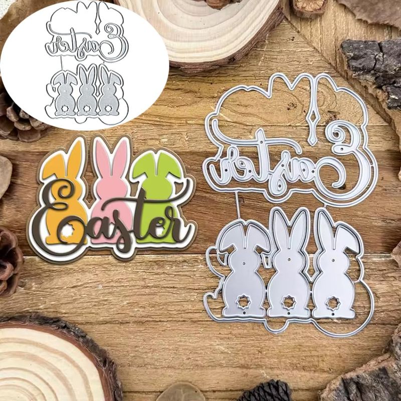 Easter Rabbits Bunny Metal Die Cuts, Easter Rabbits Bunny Metal Cutting ...