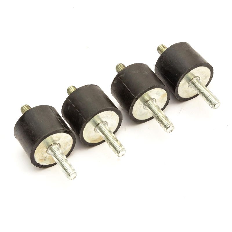 4x Rubber Engine Mounts Long Thread M8 8mm Anti Vibration Mount Small ...
