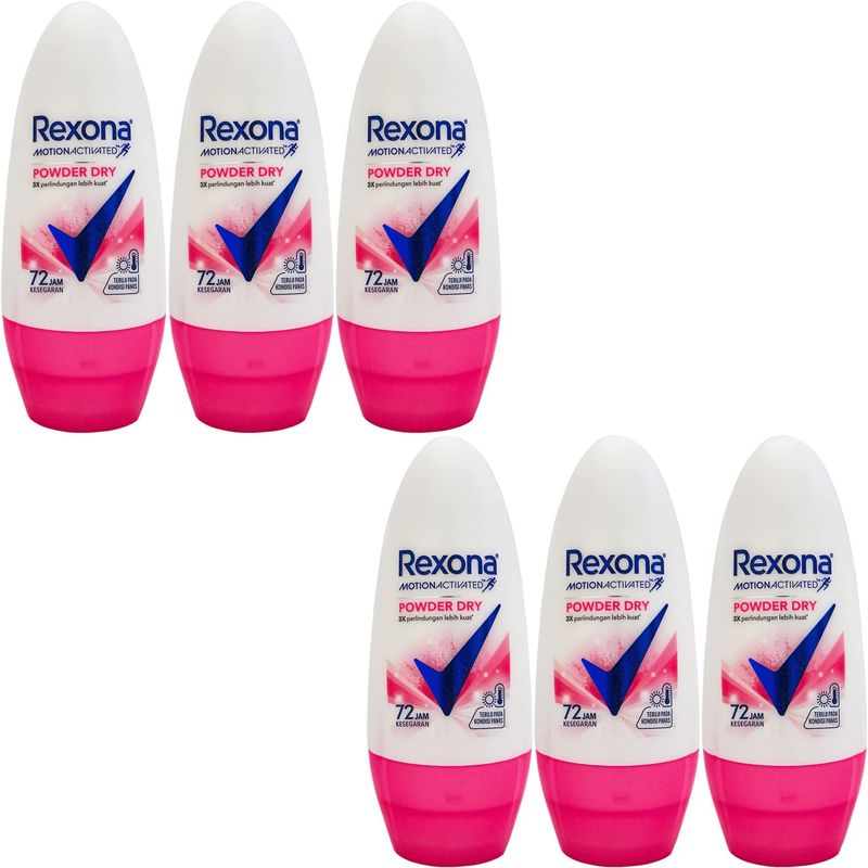 Rexona Lexona Women's Antiperspirant Deodorant Roll On Powder Dry ...