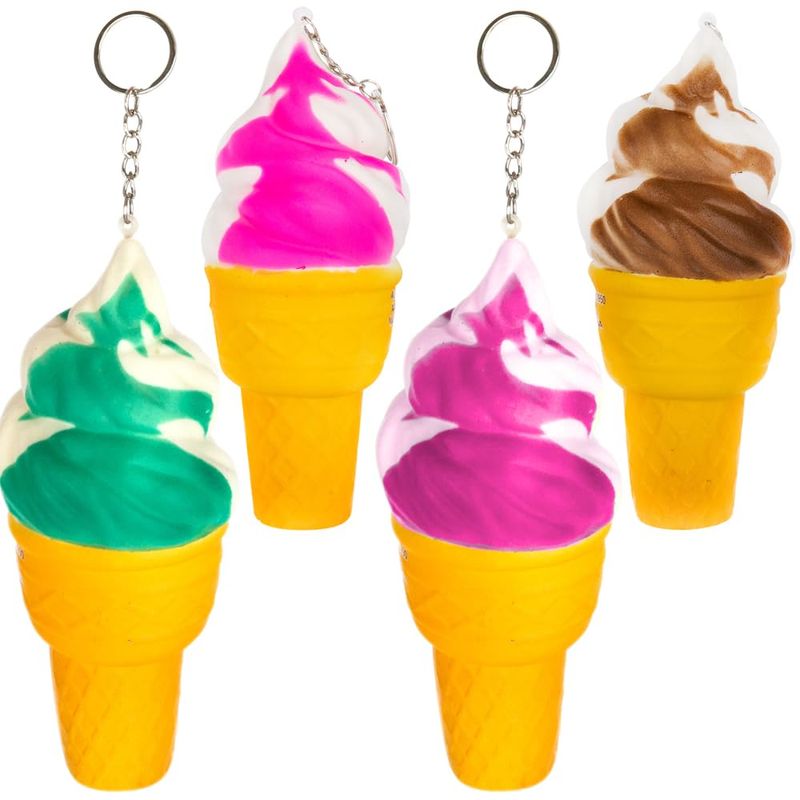 ArtCreativity Squeezy Ice Cream Toys for Kids, Set of 4, Super Soft ...