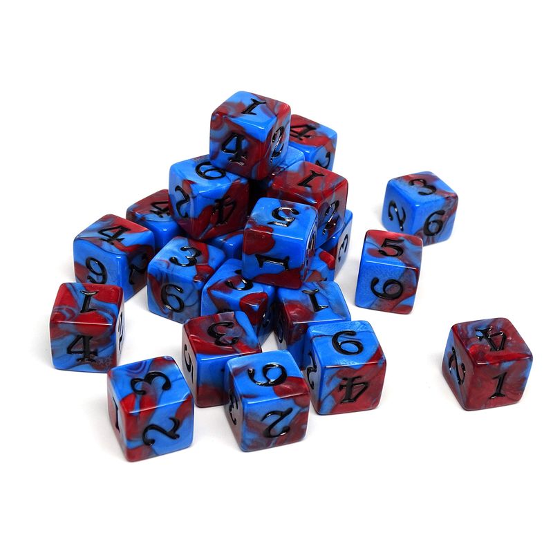 Army #15 D6 Collection - 25 Count Pack of Numbered 6 Sided Dice - D6 ...