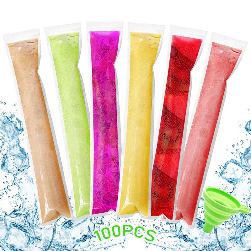 Lets Joy Pack of 100 Popsicle Bags, Ice Lolly Bags, Pop Mould Bags ...