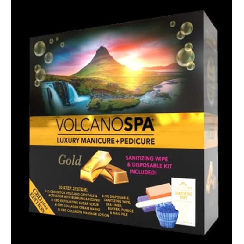Volcano spa 5-in-1 pedicure box, luxury pedicure spa kit (Gold ...